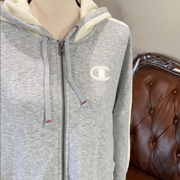 Champion | Tops | Champion Heritage Herringboneaccent Zip Hoodie | Poshmark